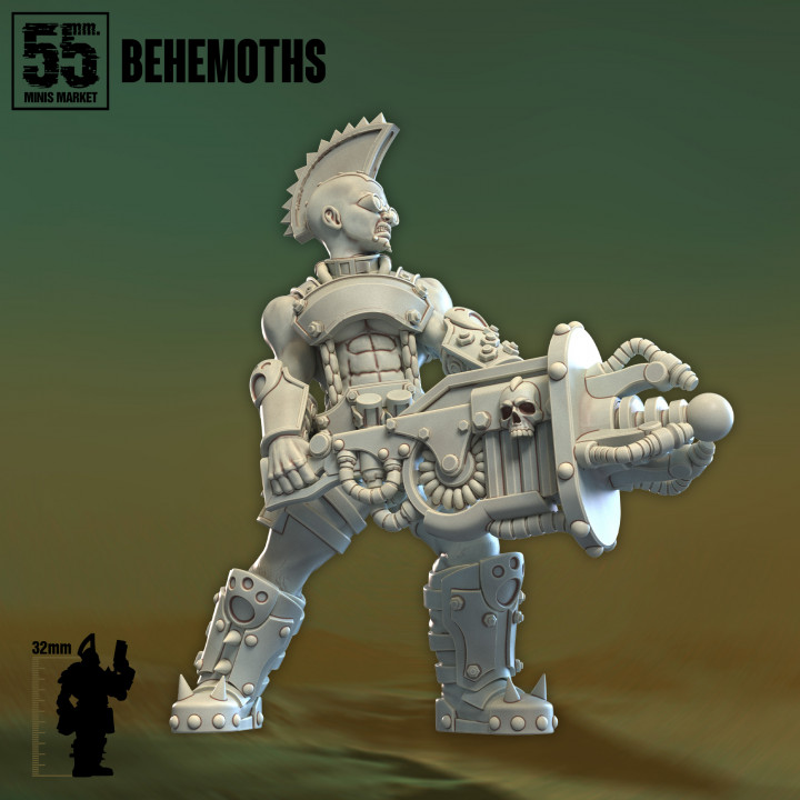 3D Printable Behemoths by 55mm