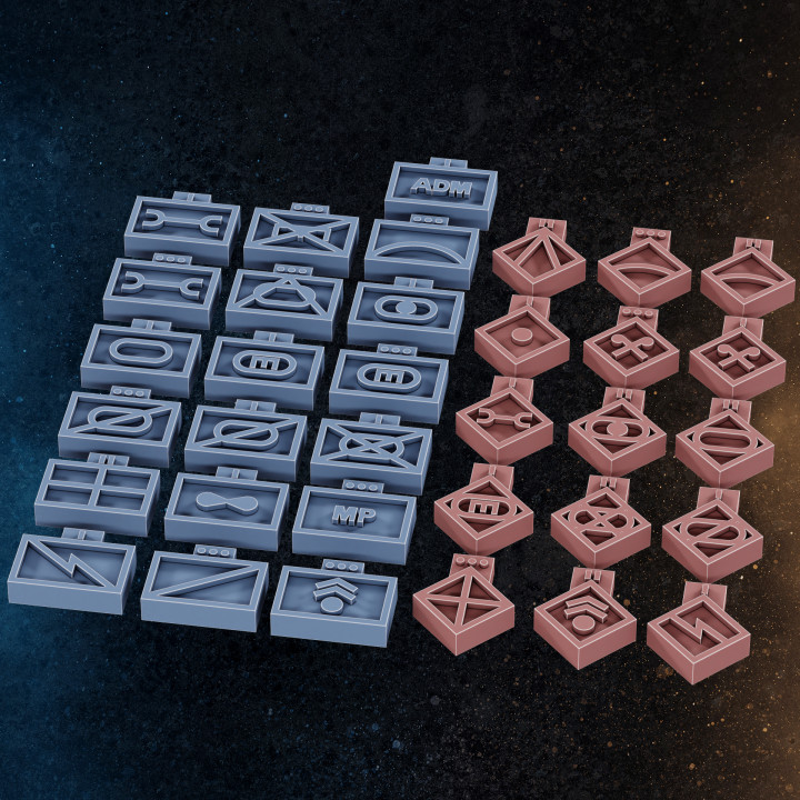 3D Printable NATO Joint Military Symbology Markers by Productions Diratia