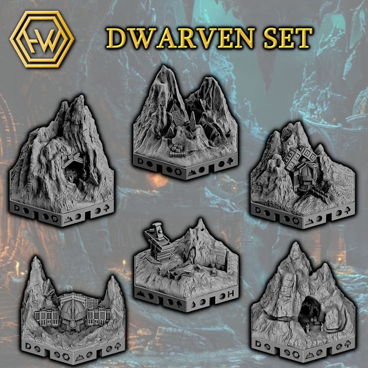 3D Printable Dwarven Set by Hexworld