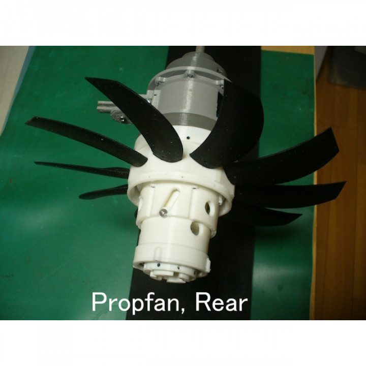 3D Printable PROPFAN ENGINE, FUTURE STUDY MODEL by Motoo Kondo