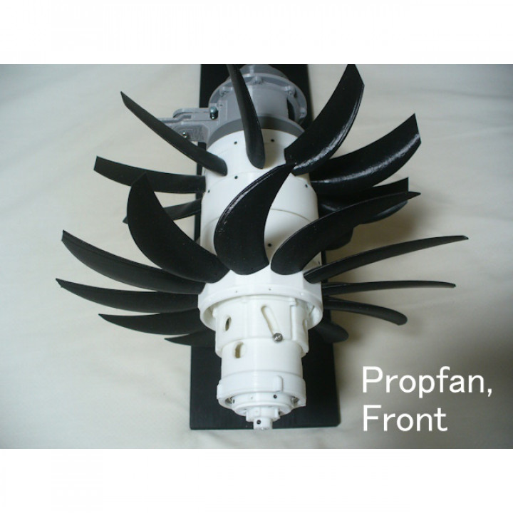 3D Printable PROPFAN ENGINE, FUTURE STUDY MODEL by Motoo Kondo