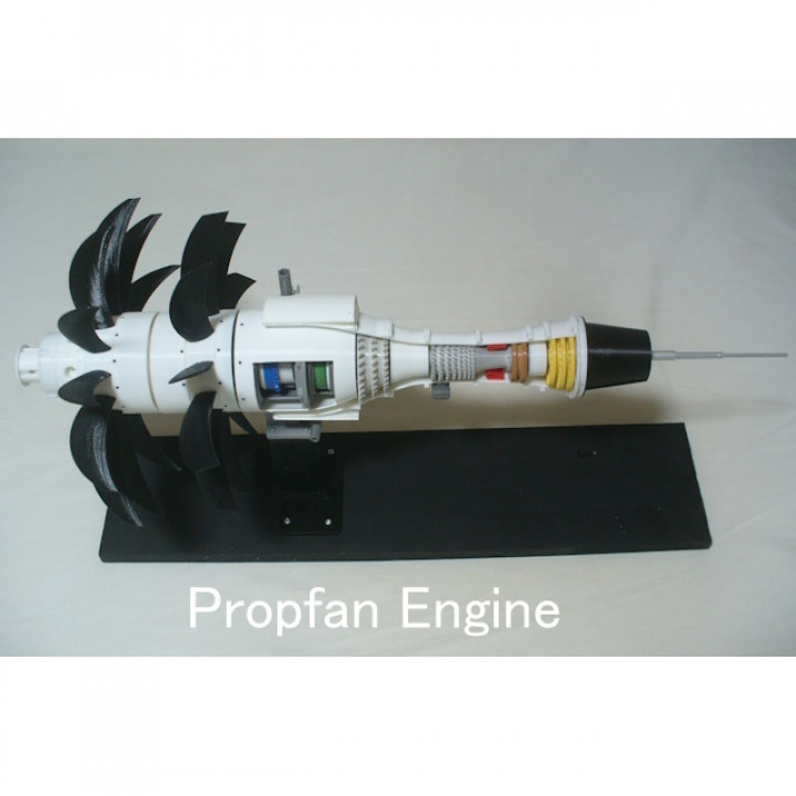 3D Printable PROPFAN ENGINE, FUTURE STUDY MODEL by Motoo Kondo