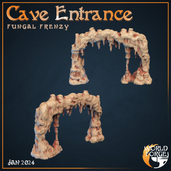 3D Printable Cave Terrain Kit by World Forge Miniatures