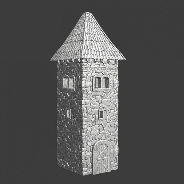 3D Printable Medieval small tower - Wargaming terrain by Northern ...
