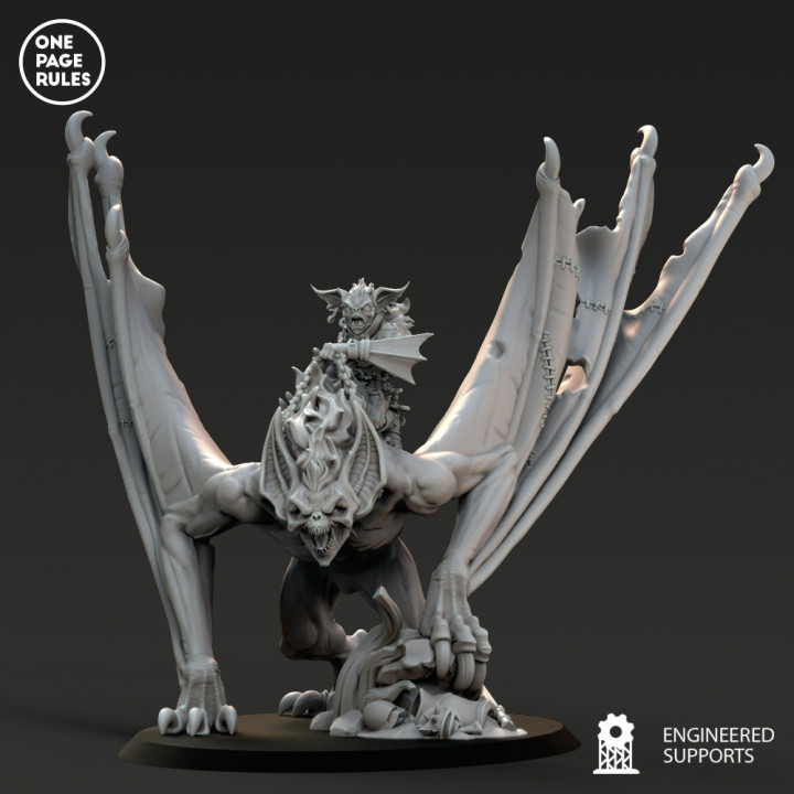 3D Printable Ghoul Champion on Bat Beast - Vampiric Undead by One Page ...