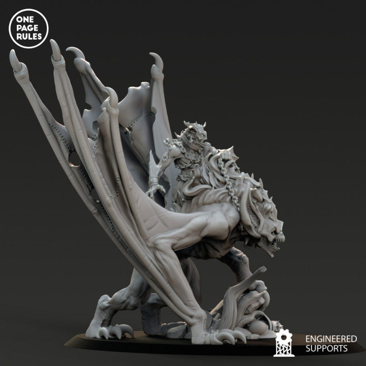 3D Printable Ghoul Champion on Bat Beast - Vampiric Undead by One Page ...