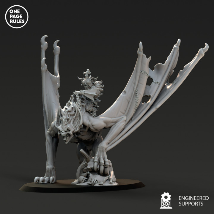 3D Printable Ghoul Champion on Bat Beast - Vampiric Undead by One Page ...