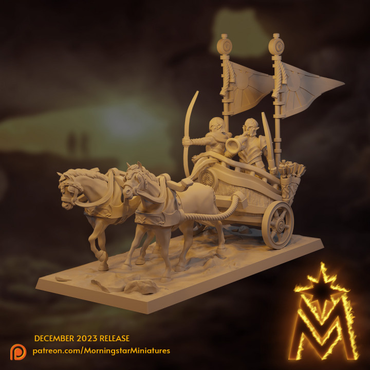 3D Printable High Elf Reaver Chariots | 32mm Scale Presupported by ...