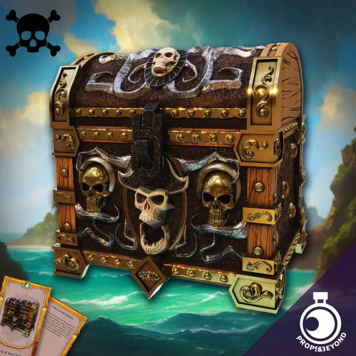 3D Printable Cursed Treasure Chest by Props&Beyond