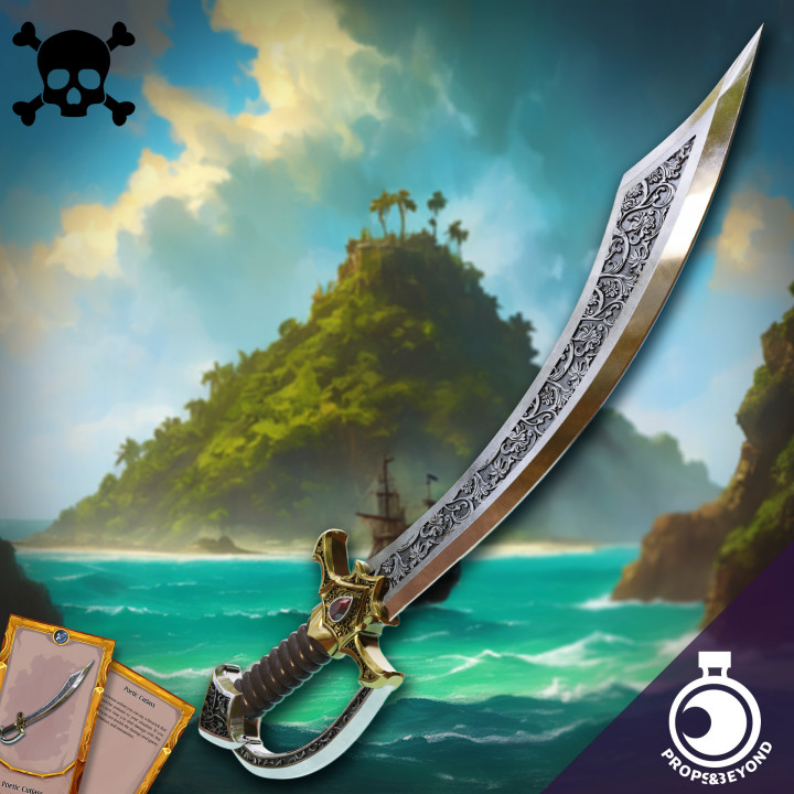 3D Printable Cutlass - Full Size by Props&Beyond