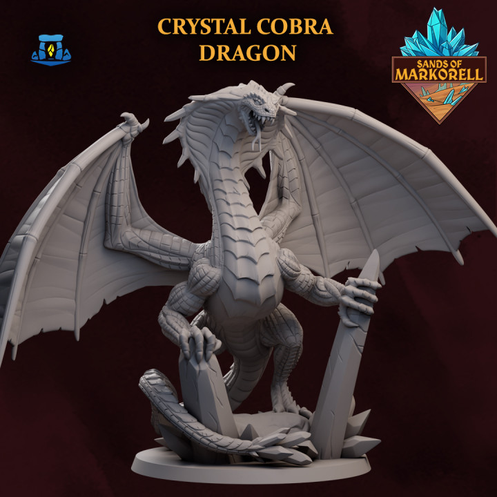 3D Printable Crystal Cobra Dragon. Markorell by Wishgate-Studio