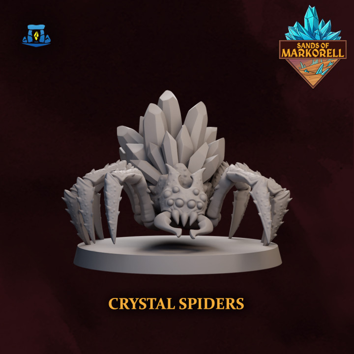 3D Printable Crystals Spiders. Markorell by Wishgate-Studio