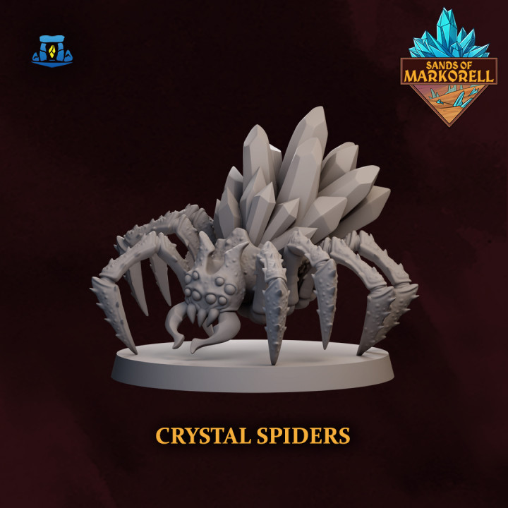 3D Printable Crystals Spiders. Markorell by Wishgate-Studio