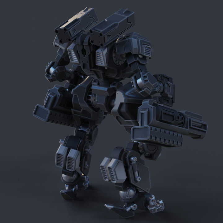 3D Printable OE-11 Harbinger Assault Mech by Dungeons and Dreadnoughts