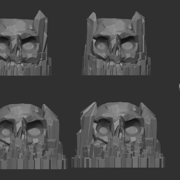 3D Printable Crystal Skull Token Tray by Jason Burns