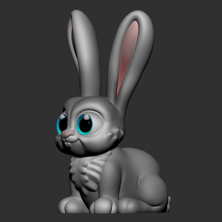 3D Printable CUTE RABBIT (NO SUPPORTS) by TriDimensionPrints