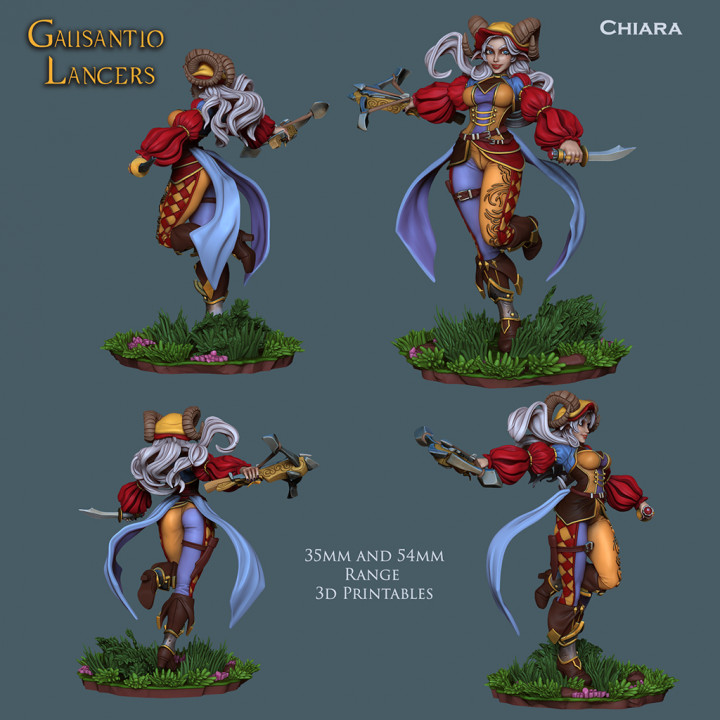 3D Printable Chiara the Lancer - landsknecht style guard by Ronin Arts ...