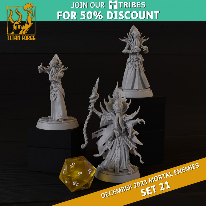 3D Printable Mindflayers - RPG - Monsters DnD 5e - Mortal Enemies Set ...