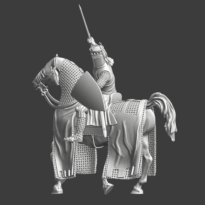 3D Printable Medieval mounted Earl in combat by Northern Crusades ...