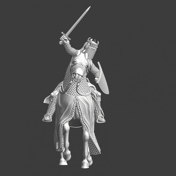 3D Printable Medieval mounted Earl in combat by Northern Crusades ...