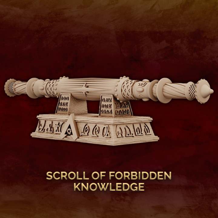 3D Printable Scroll of Forbidden Knowledge by Artificers_Mini