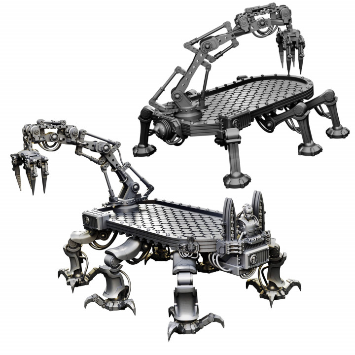 3D Printable Cargo Hauler With Cargo Crane (Optional Lobotomized Cyber ...