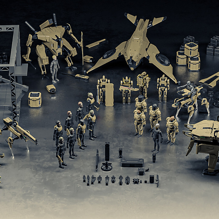 3D Printable SOLDIER Pack Action Figure 1/18 scale by Kmech