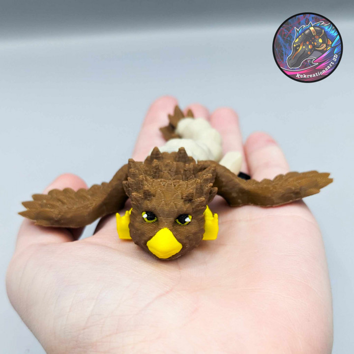 3D Printable Baby Flexi Griffin Keychain by Kirsten M