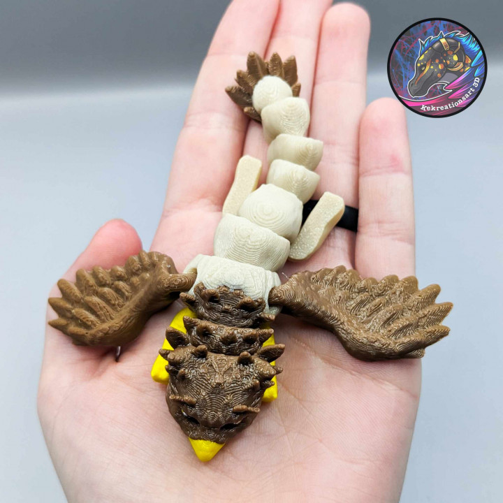 3D Printable Baby Flexi Griffin Keychain by Kirsten M