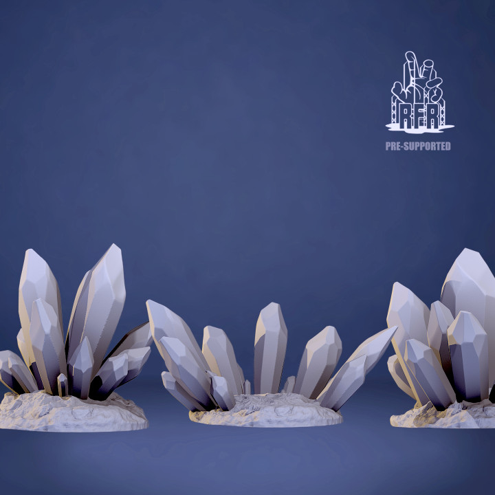 3D Printable Crystal Scatter terrain - (pre-supported) by RaisedfromResin