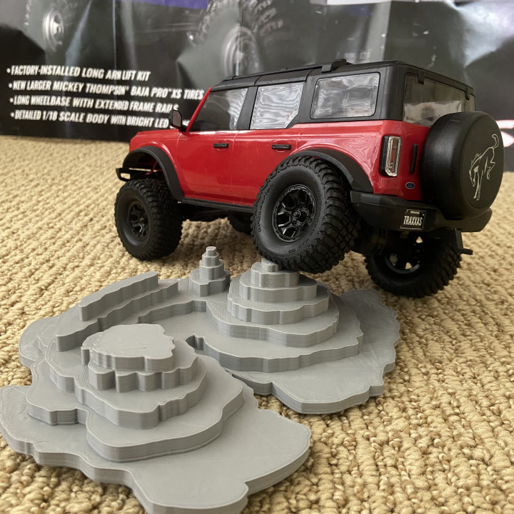 3D Printable Small Scale Crawler Course by Lane