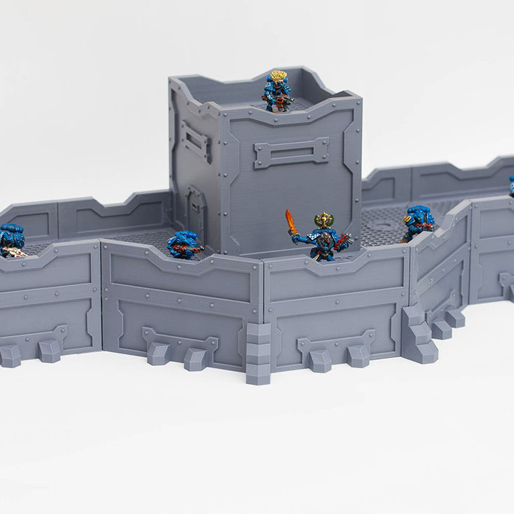 3D Printable Vallum Pattern Bastion - Modular Wargaming Terrain for ...
