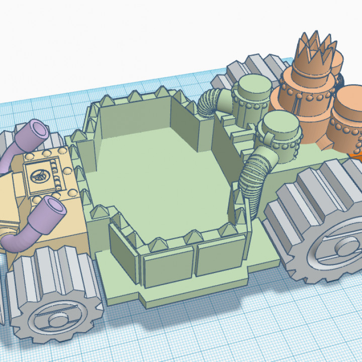 3D Printable Retro Space Ork Battlewagon by MortimerGraves