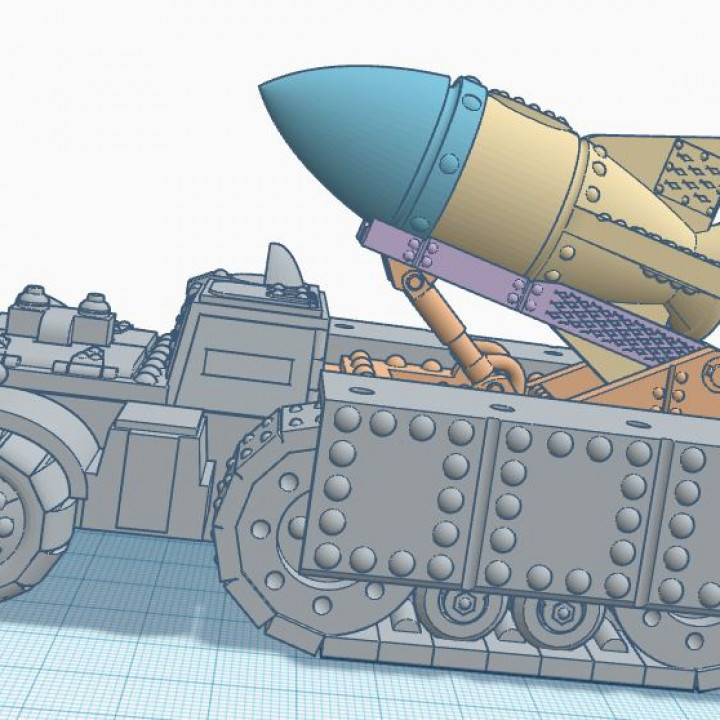 3D Printable Retro Space Ork Rocket Expansion by MortimerGraves