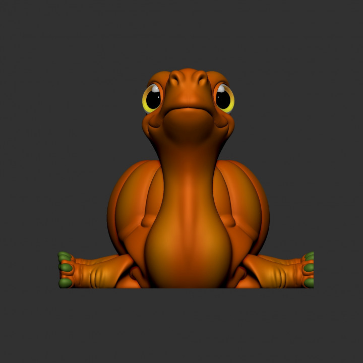 3D Printable Print In Place Flexi Pumpkasaurus by TriDimensionPrints
