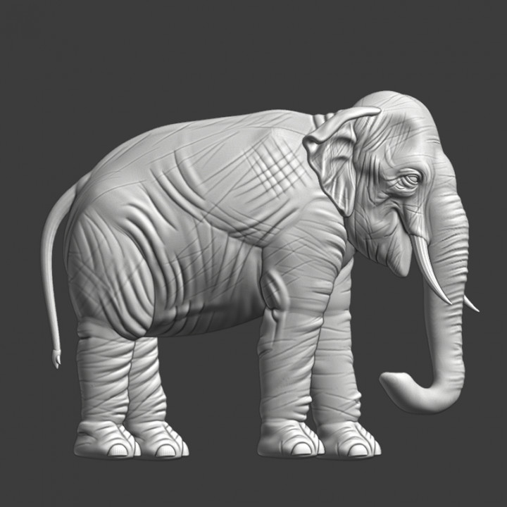 3D Printable Elephant - Printable 3D model by Northern Crusades Miniatures