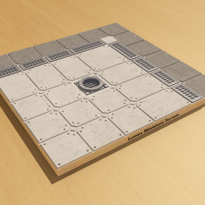 3D Printable Concretium fields - basic tiles by LumosMiniatureTerrain