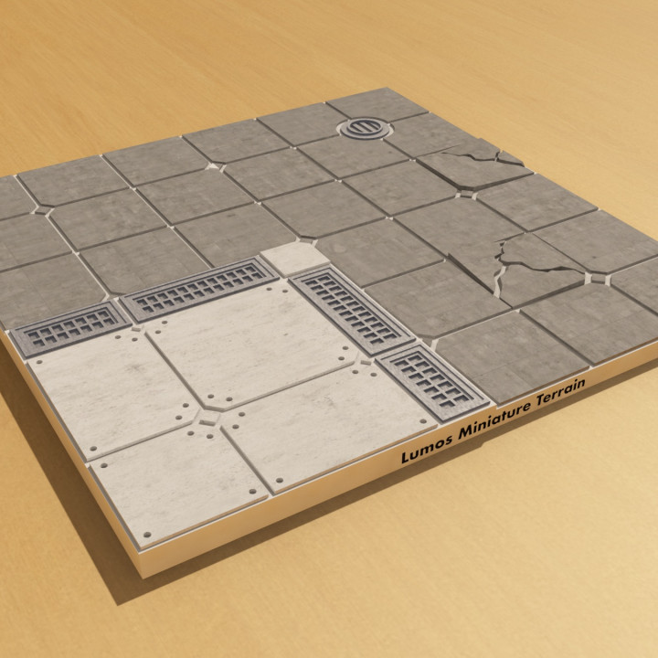 3D Printable Concretium fields - basic tiles by LumosMiniatureTerrain