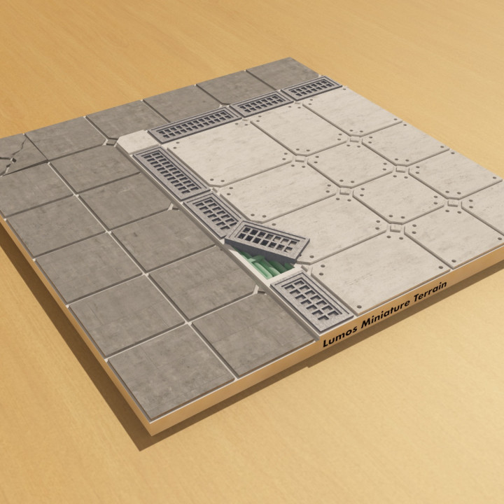 3D Printable Concretium fields - basic tiles by LumosMiniatureTerrain