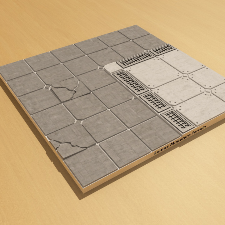 3D Printable Concretium fields - basic tiles by LumosMiniatureTerrain