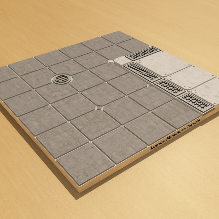 3D Printable Concretium fields - basic tiles by LumosMiniatureTerrain