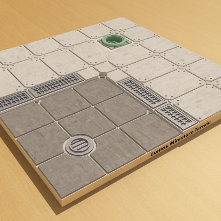3D Printable Concretium fields - basic tiles by LumosMiniatureTerrain