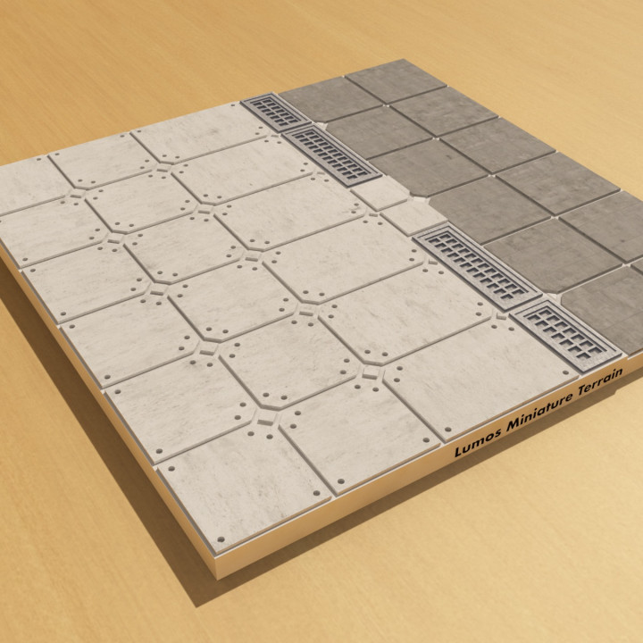3D Printable Concretium fields - basic tiles by LumosMiniatureTerrain