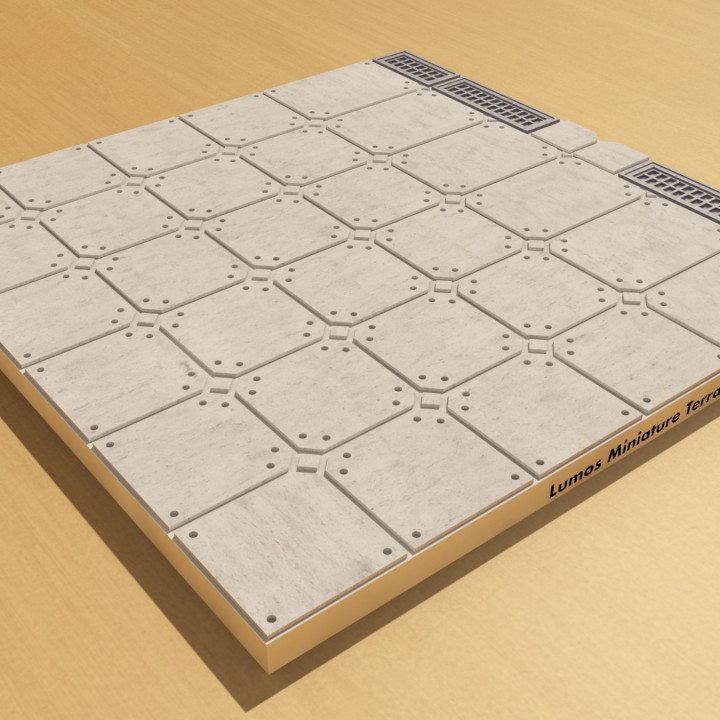 3D Printable Concretium fields - basic tiles by LumosMiniatureTerrain