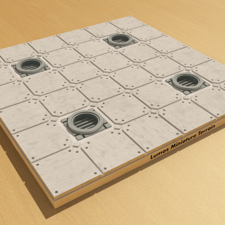 3D Printable Concretium fields - basic tiles by LumosMiniatureTerrain