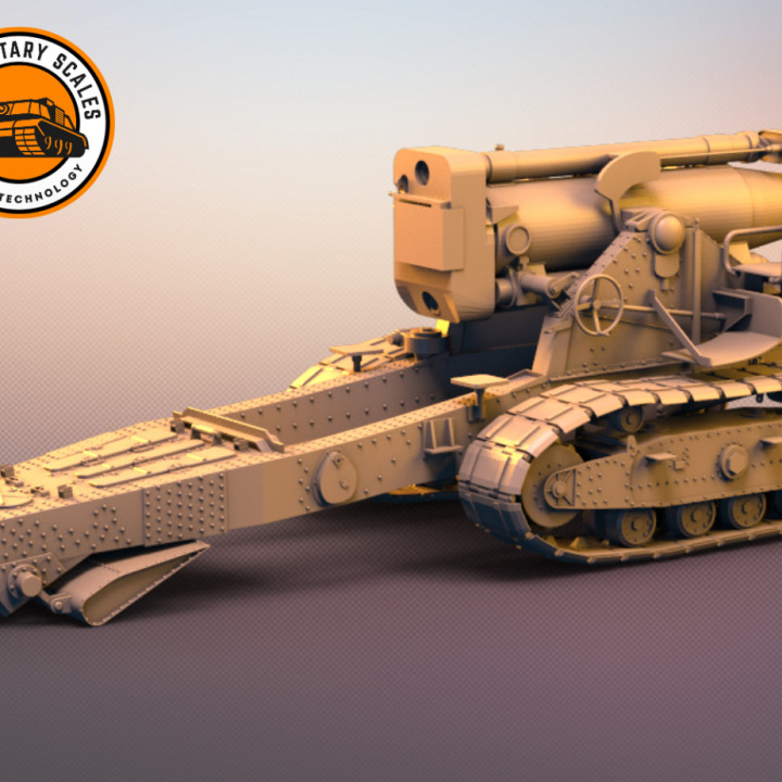 3D Printable 203 mm howitzer by MilitaryScales