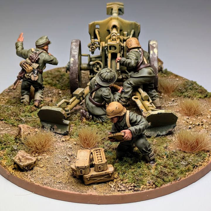 3D Print of WWII German Light and Medium artillery by calebaddie