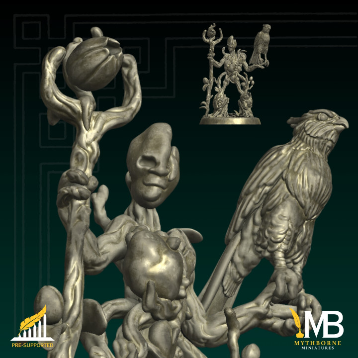 3D Printable Dryad Druid - Sacred Grove Guardians by Mythborne Miniatures