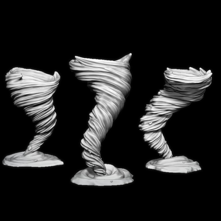 3D Printable Terrain 03: 3 x Tornadoes/whirlwinds/Dust devils ...