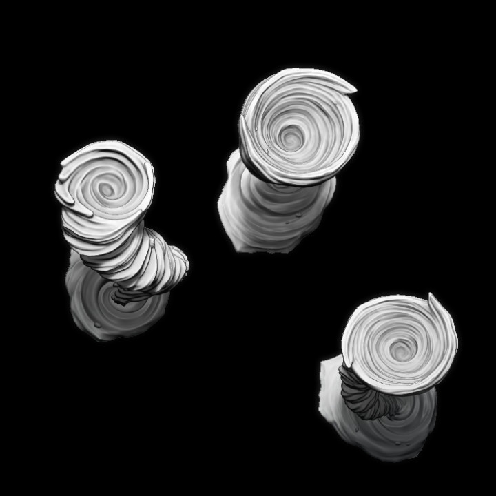3D Printable Terrain 03: 3 x Tornadoes/whirlwinds/Dust devils ...